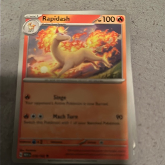 Pokemon | Games | Pokemon Rapidash Card Orange And Yellow | Poshmark